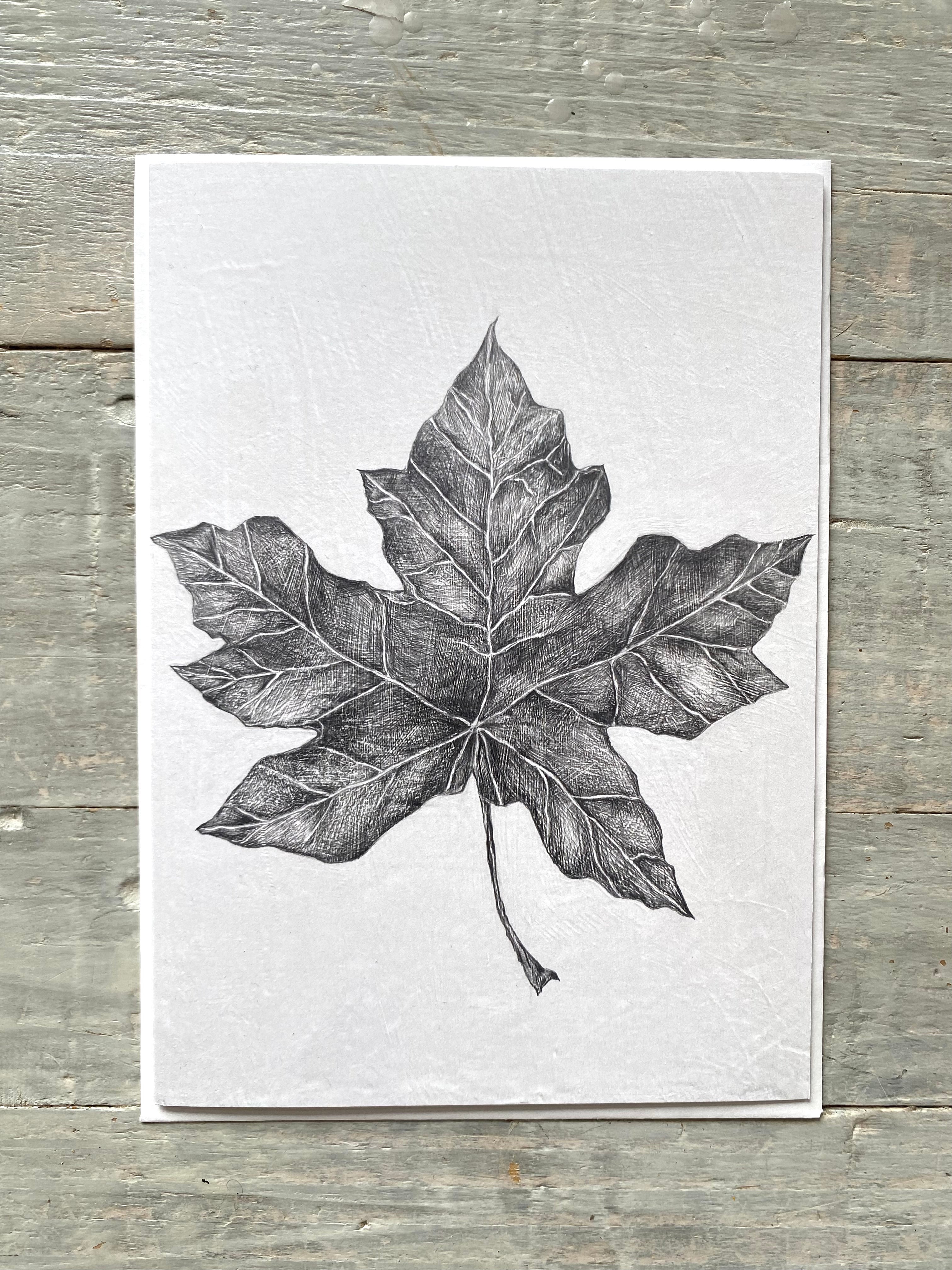 Maple Leaf Greeting Card – Heidi The Artist